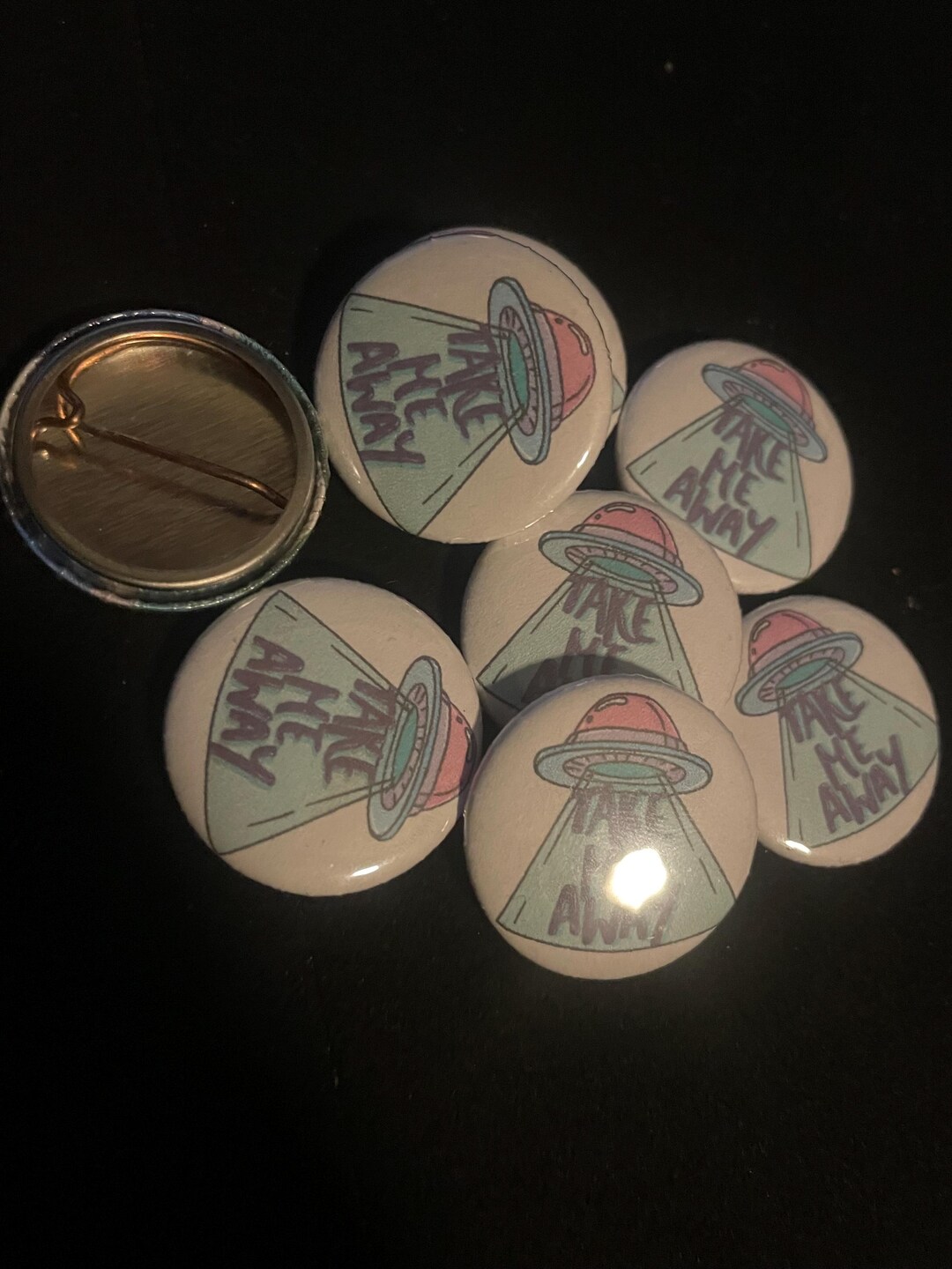 Alien Abduction UFO Take Me Away Cryptid Aliens Scifi Pastel Goth Kawaii Unidentified Flying ...