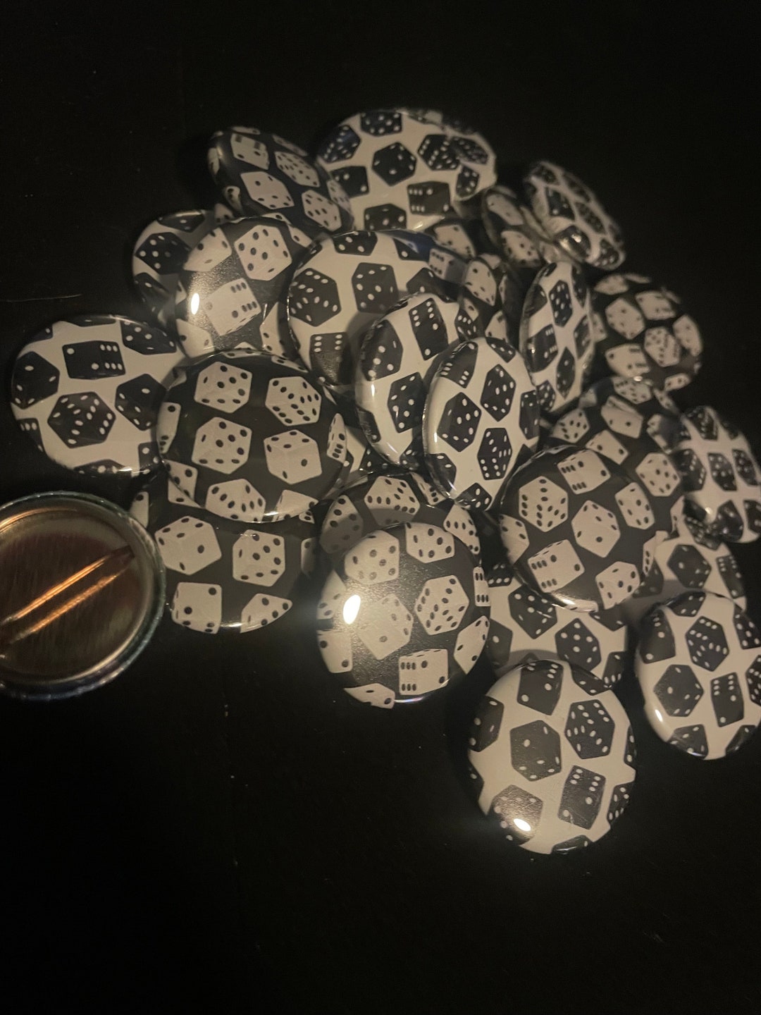 Limited Edition Dice Games Pin Badge: Goth Punk Gamer Accessory - Etsy