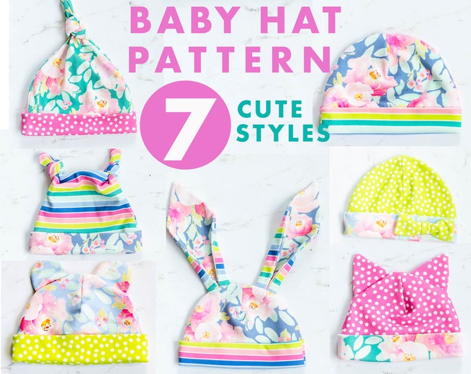 Baby Hat Sewing Pattern PDF Newborn Hat Sewing Patterns PDF - Etsy