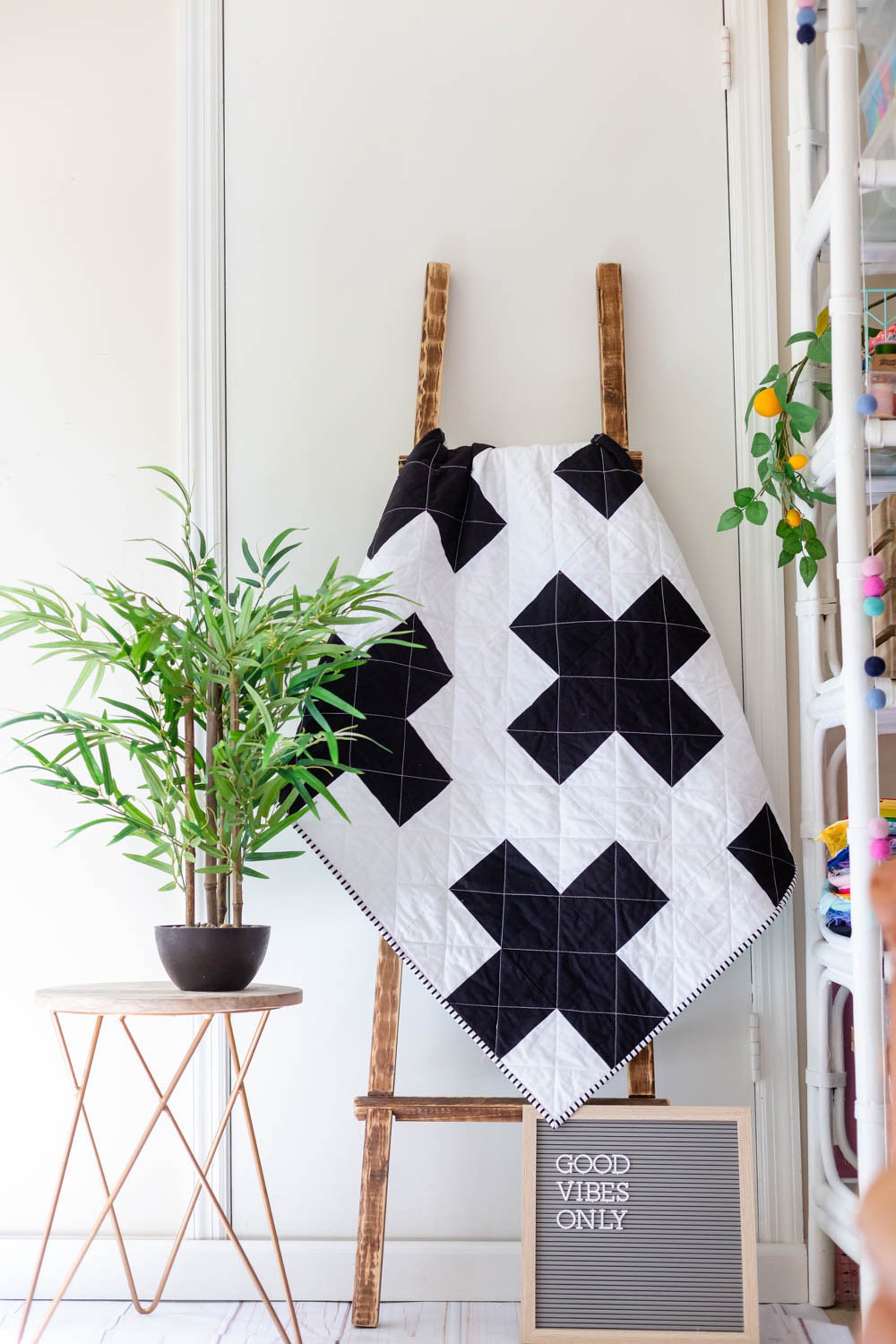 MODERN Beginner Swiss Cross Quilt Pattern Baby Quilt Pattern | Etsy