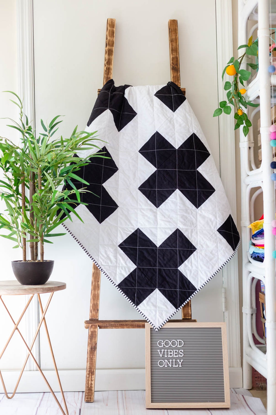 MODERN Beginner Swiss Cross Quilt Pattern Baby Quilt Pattern | Etsy