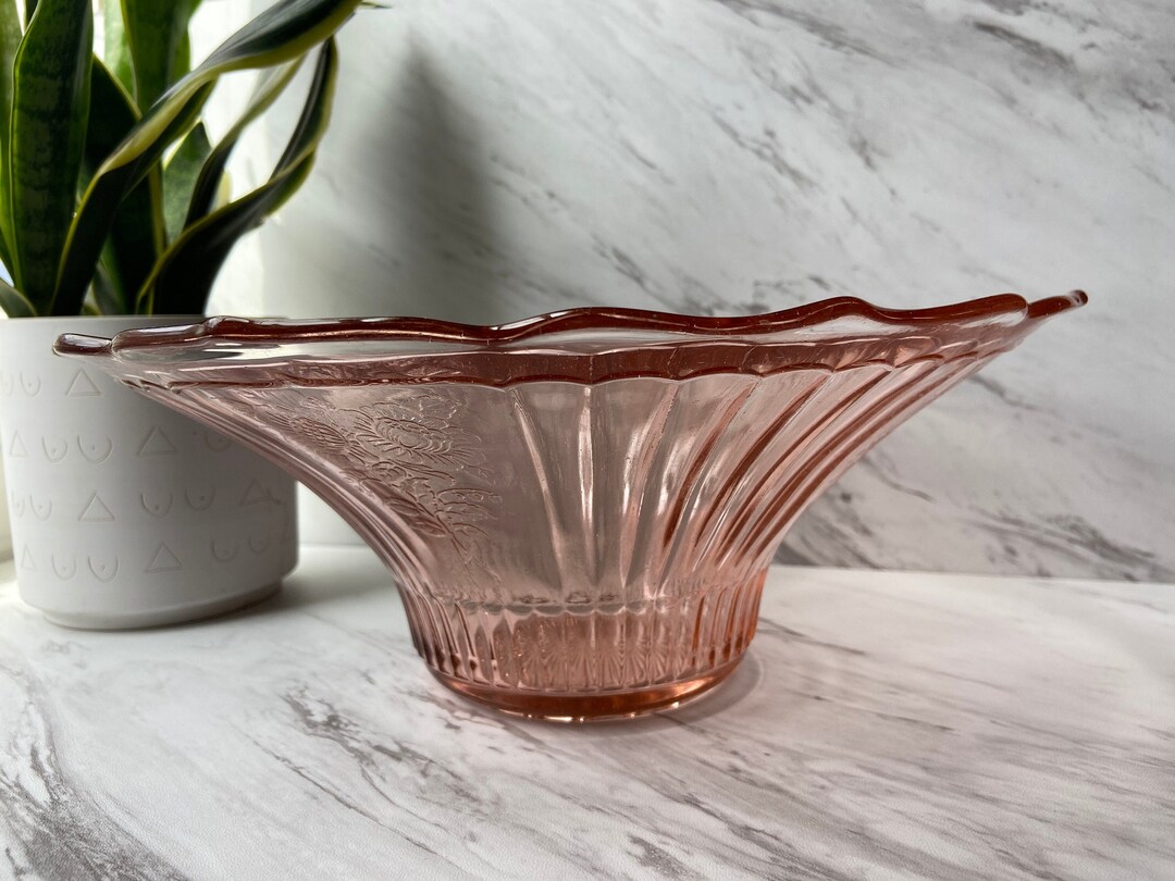 Mayfair Open Rose Scalloped Fruit Bowl - Etsy