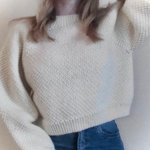 Raglan Slouchy Chunky Cropped Mock-turtleneck Sweater Crochet Pattern ...