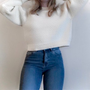 Raglan Slouchy Chunky Cropped Mock-turtleneck Sweater Crochet Pattern ...