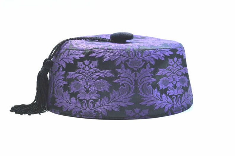 Black Brocade Smoking Cap | Multiple Colors Available | Men's Smoking ...