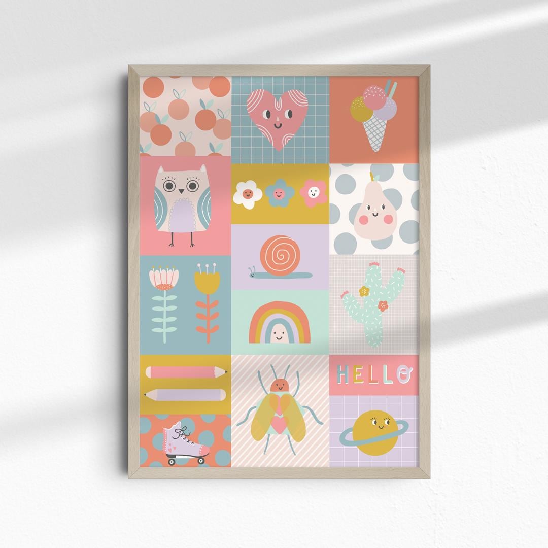 Kids Cute Character Printable | DIGITAL Print | Kids Room Printable ...