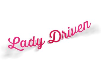 Lady Driven Sticker - Etsy