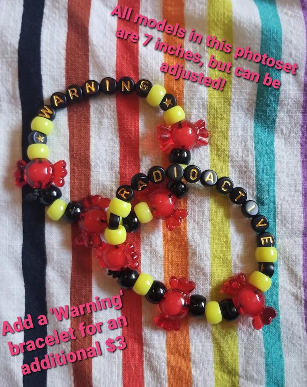 HAZARD / DANGER / CAUTION Kandi Bracelets - Etsy