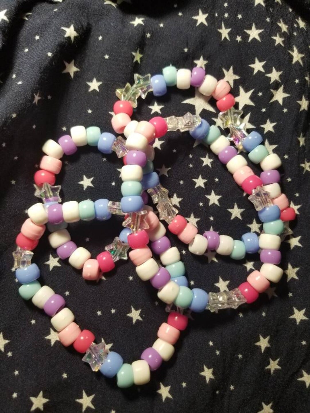Bigender Pride Kandi Star Border Bracelets - Etsy
