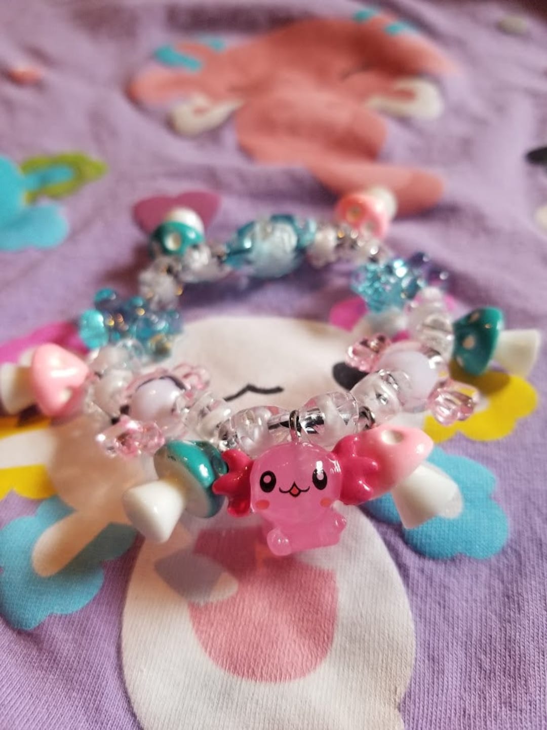 Animal Stim and Fidget Pal Kandi Bracelets - Transgender Flag Axolotls ...