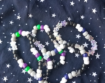 Greyromantic Pride Kandi Star Border Bracelets - Etsy