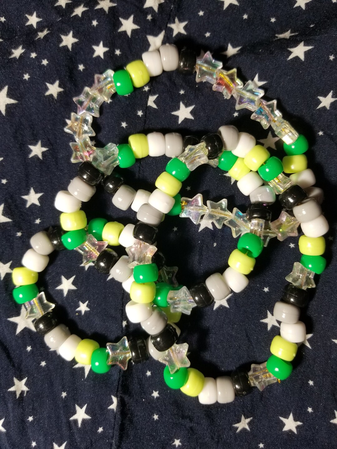 Aromantic Pride Kandi Star Border Bracelets - Etsy