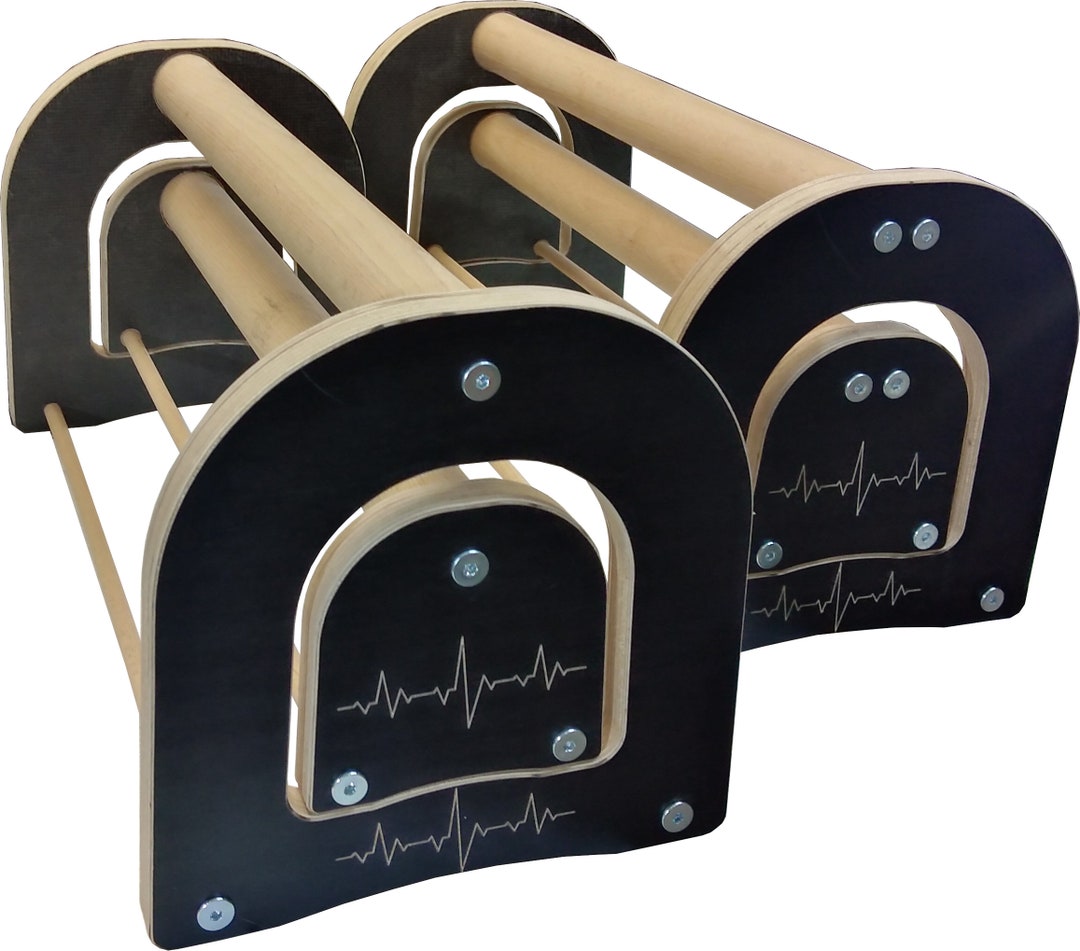 Wooden Parallettes Push up Bars Calisthenics GYM Fitness Crossfit Home ...