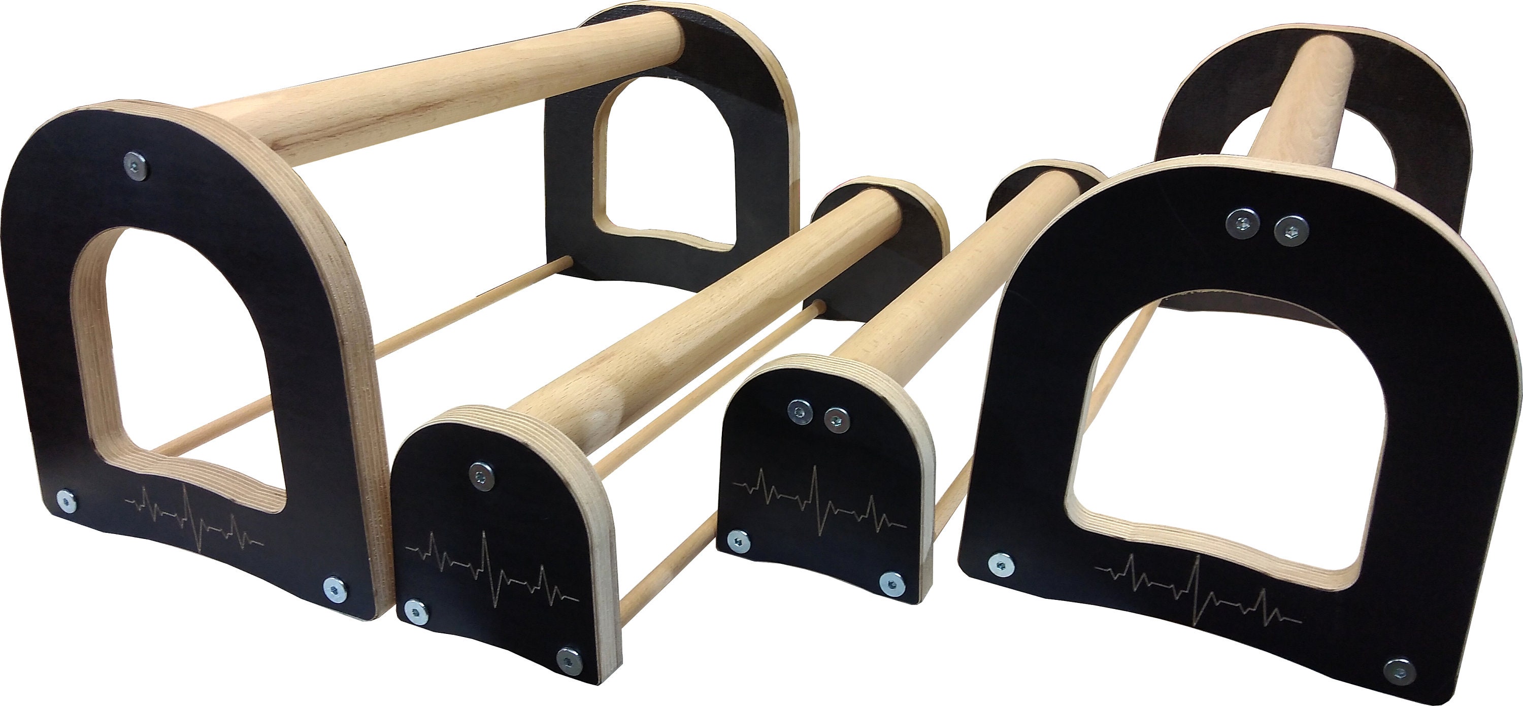 Wooden Parallettes Push up Bars Calisthenics GYM Fitness Crossfit Home ...