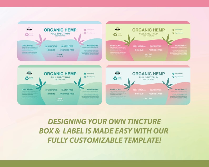 DIY Tincture Box and Label Template: Customizable AI File - Etsy
