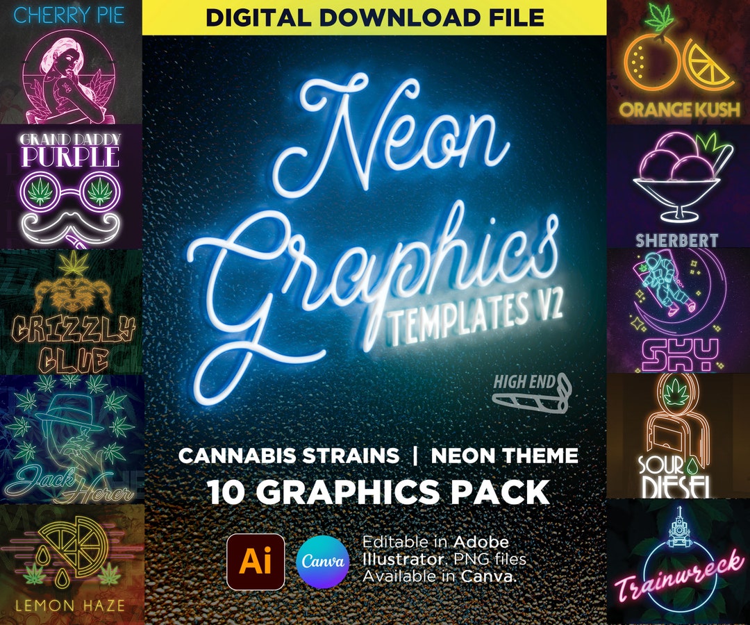 Neon Graphics Templates V2. Neon Graphics Template, Purple Haze Art ...