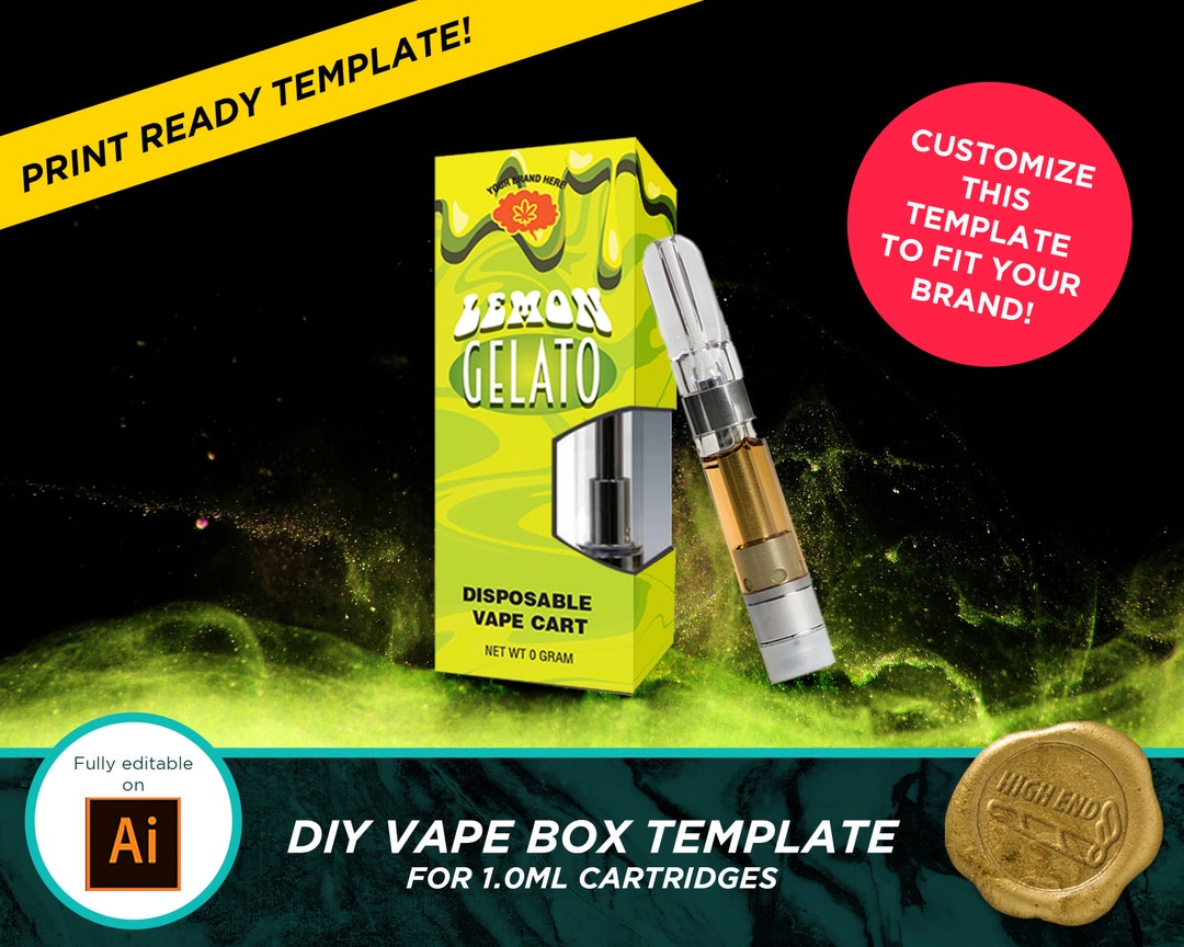 Lemon Gelato Disposable Vapes Pen Template, Cannabis Vapes, Discreet ...