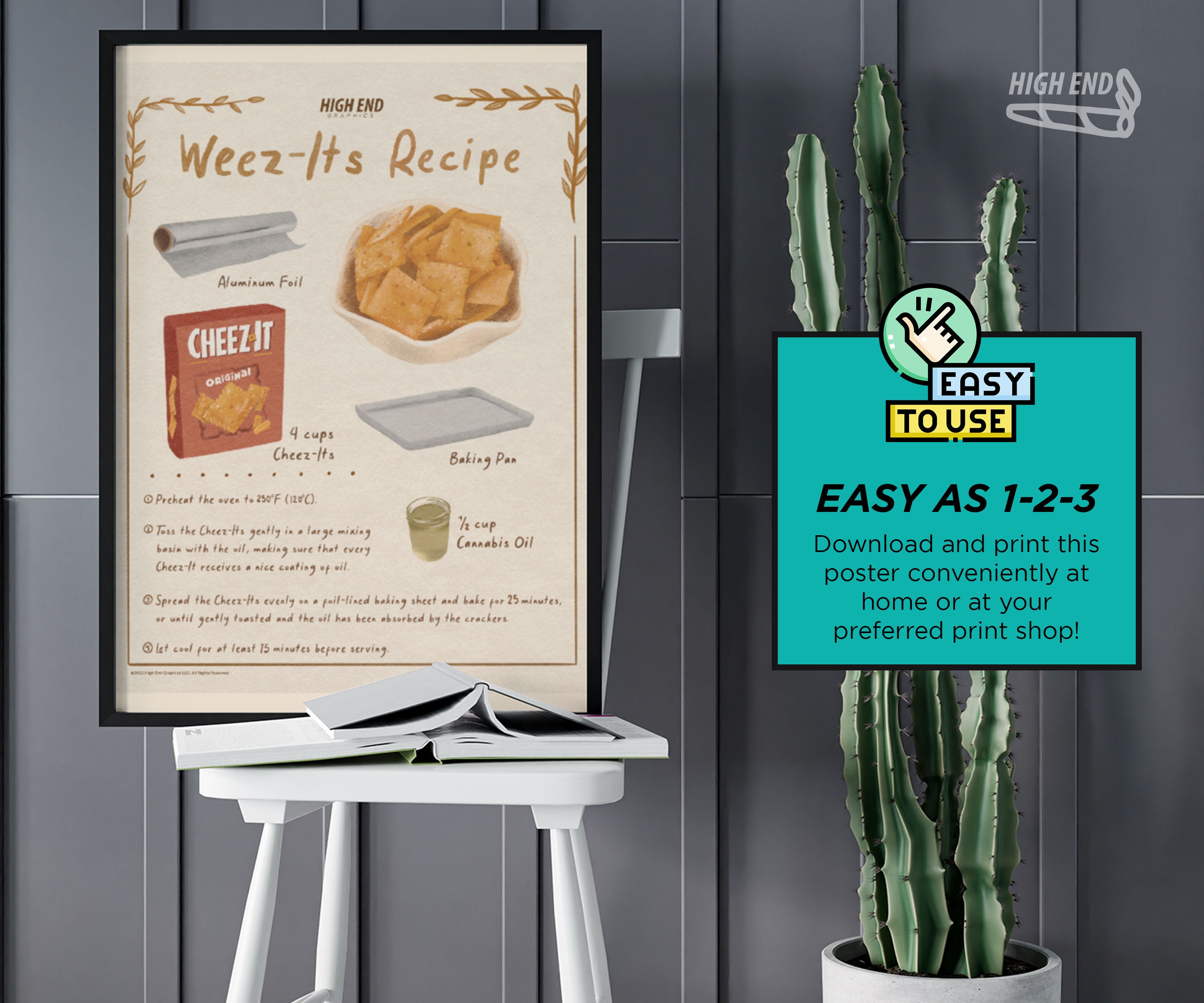 Ready to Print Weez-its Cannabis Edibles Recipe Digital Infographics ...