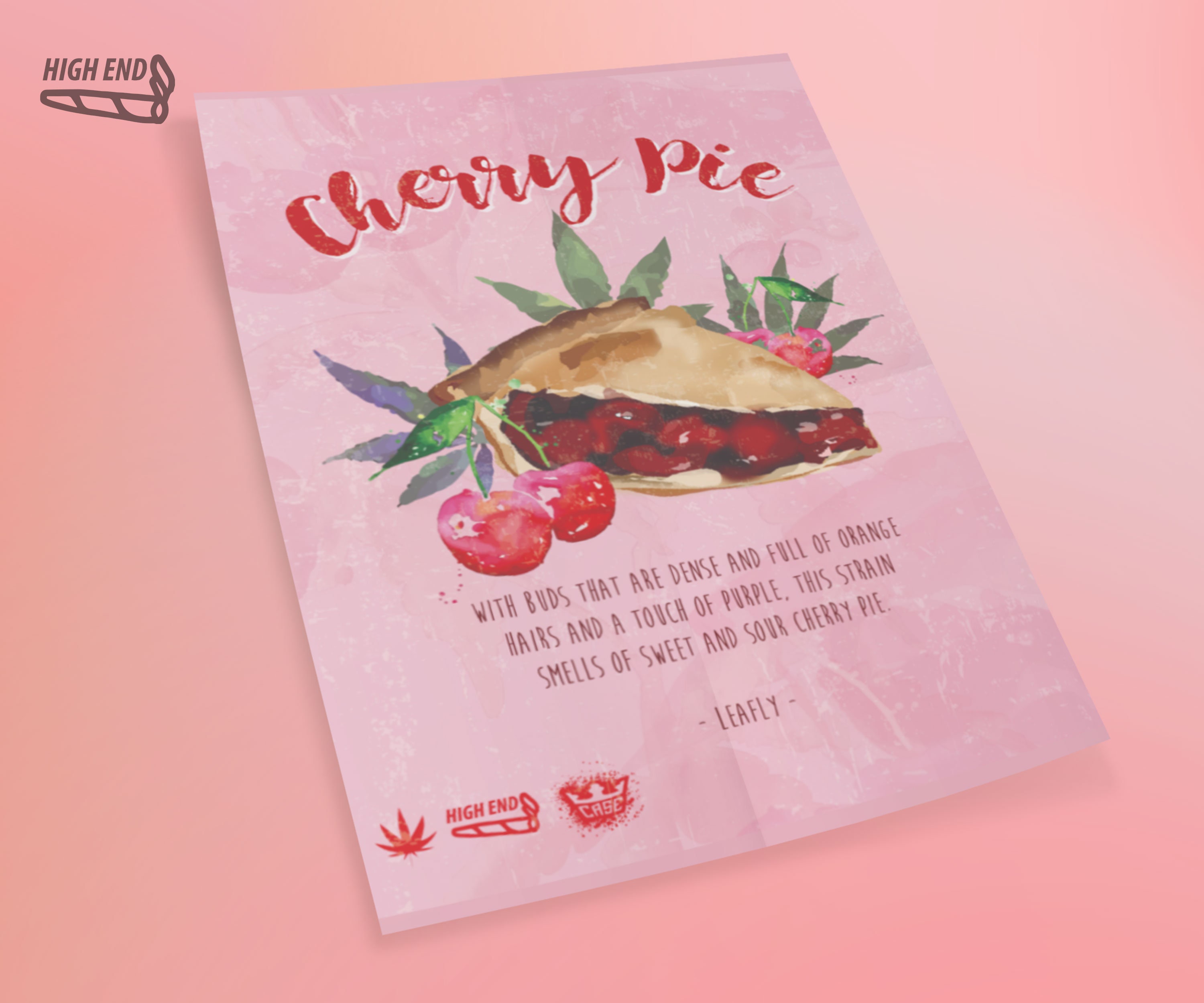 Downloadable Cherry Pie Strain Art Ready to Print Poster. Easy to Print ...