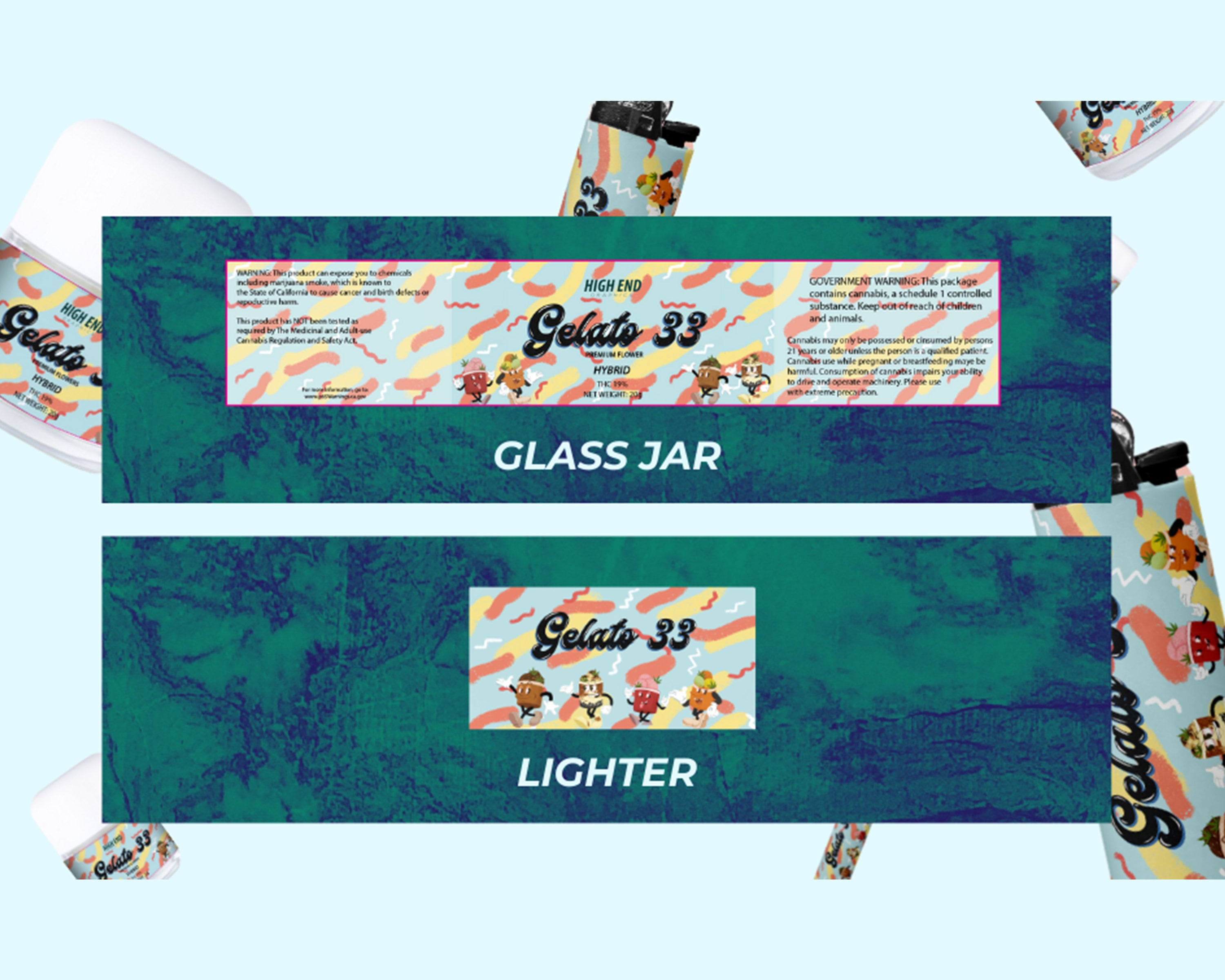 Gelato 33 Labels Pack Gelato Print Marijuana Designs - Etsy