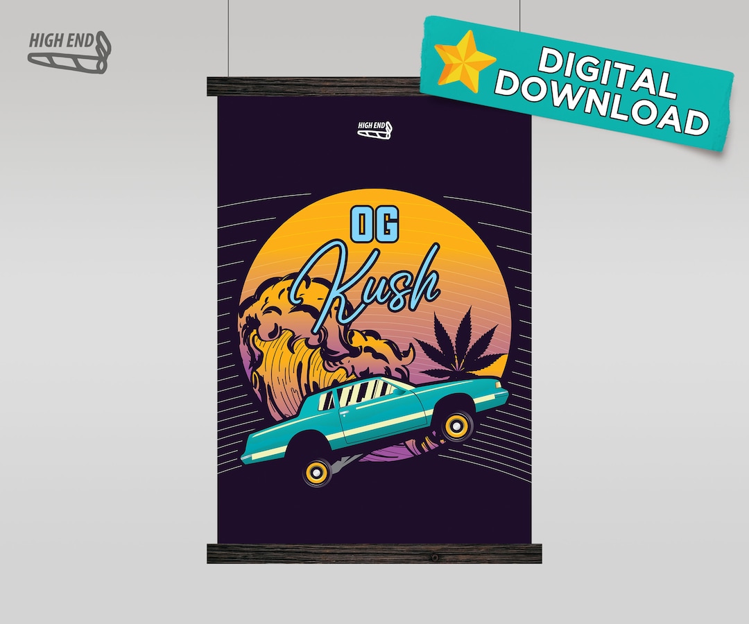 Downloadable OG Kush, Strain Art Poster. Ready to Print, Cannabis, CBD ...