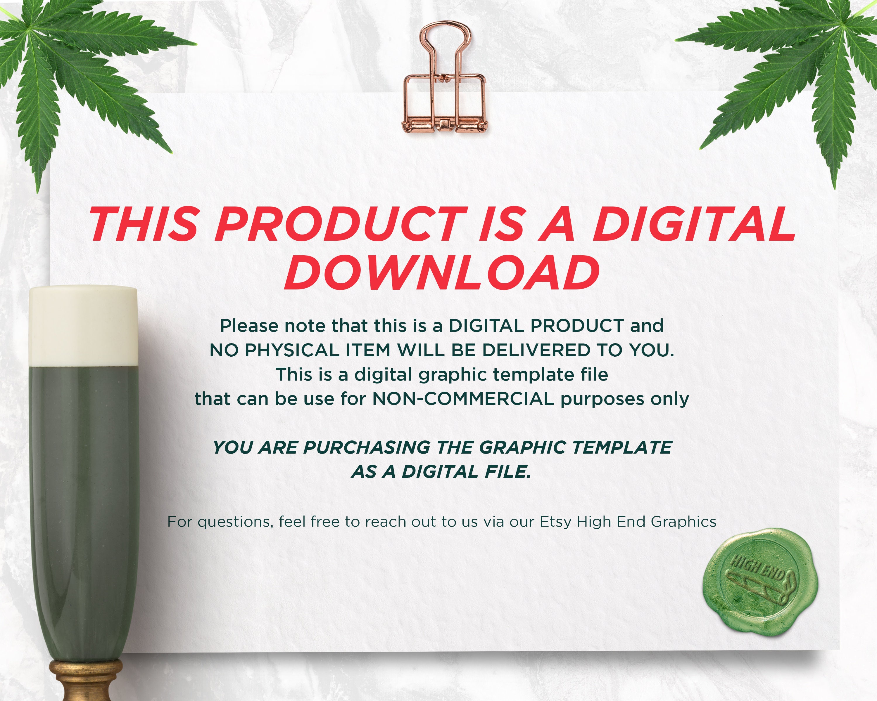 High End Friends Graphics Template Pack ver 1. Adobe, Adoble Illustrator, Canva, CBD, D8, Weed ...