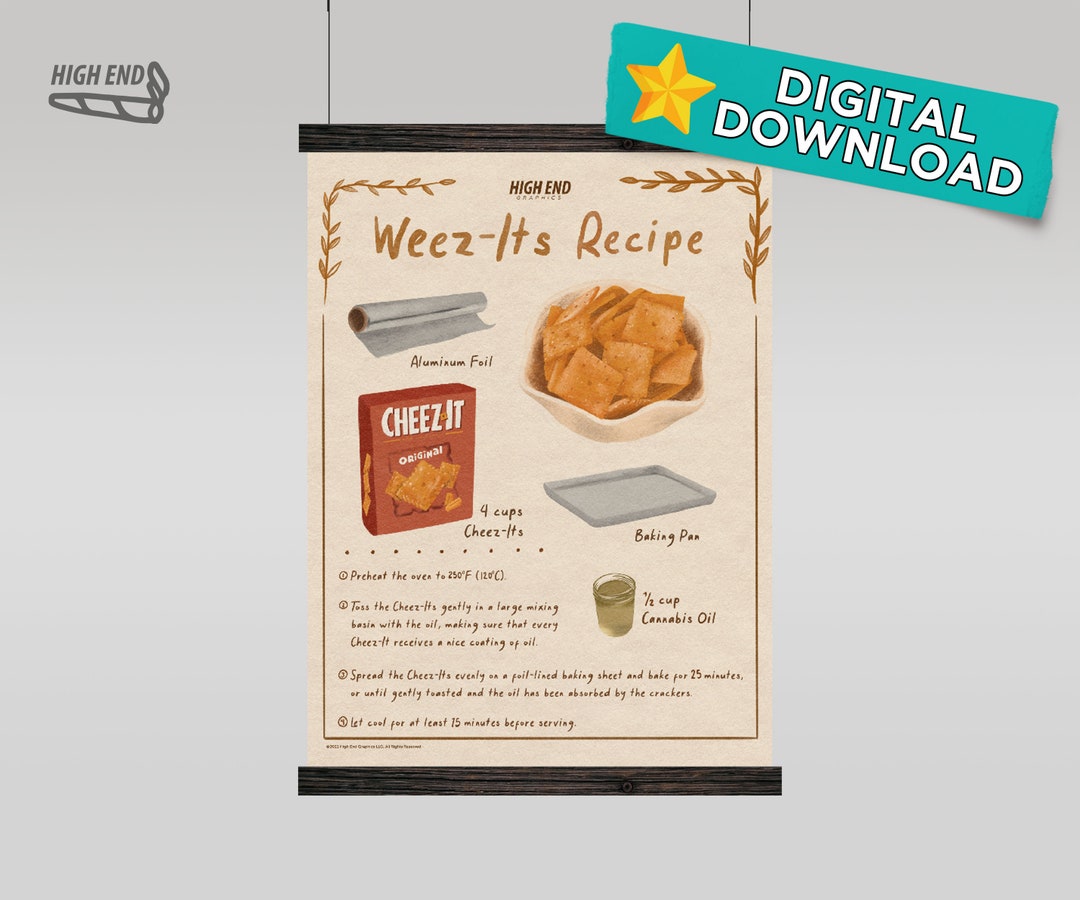 Ready to Print Weez-its Cannabis Edibles Recipe Digital Infographics ...