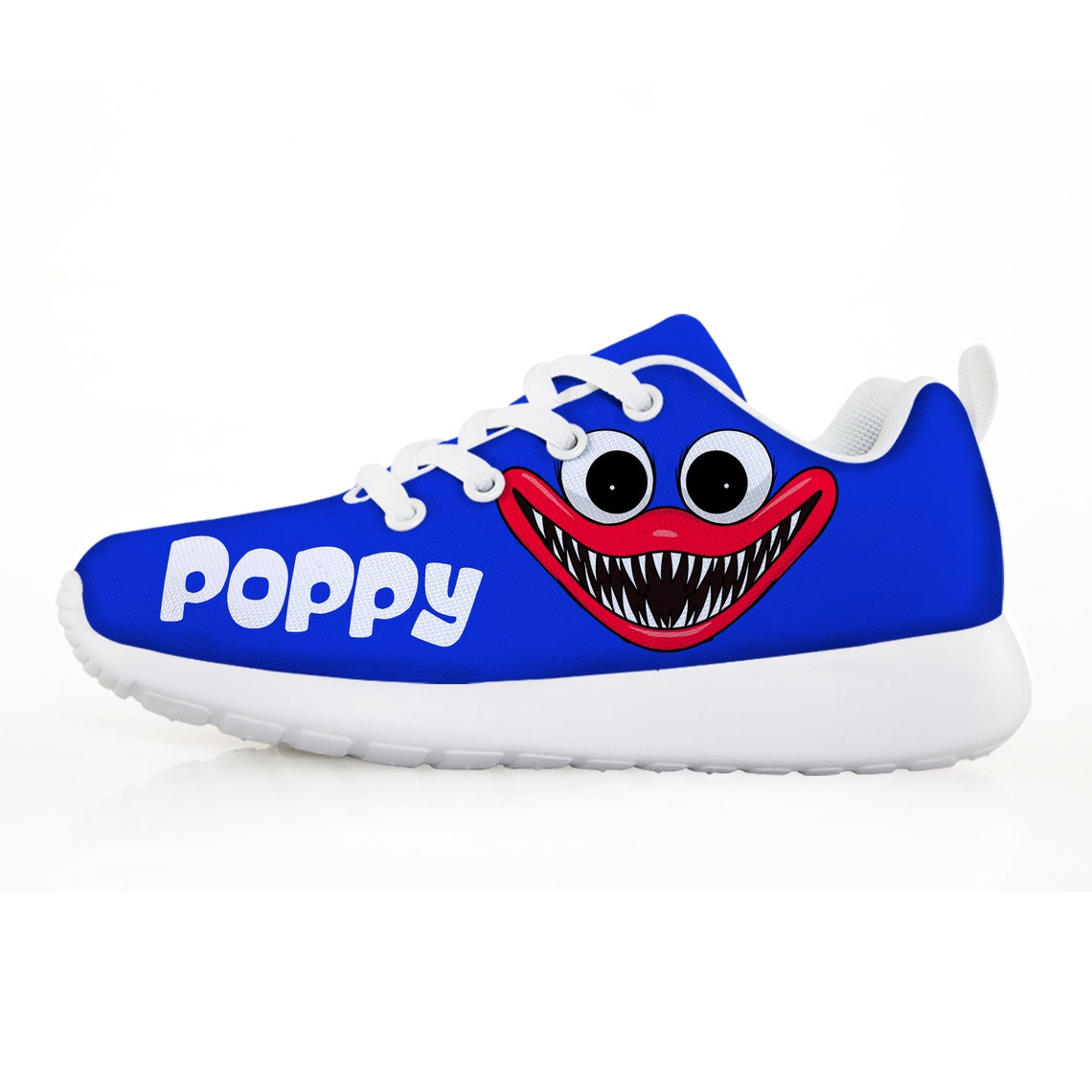 Poppy Huggy Wuggy Shoes Poppy Playtime Kids' Custom Cosplay Shoes Blue ...