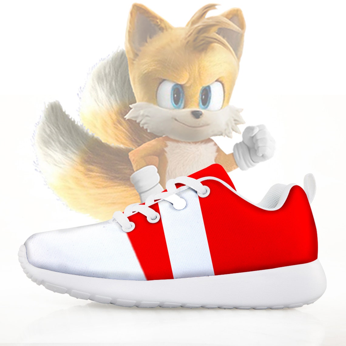 Sonic 2 Miles “tails” Prower Shoes Kids' Red/youth Custom Made Cosplay ...