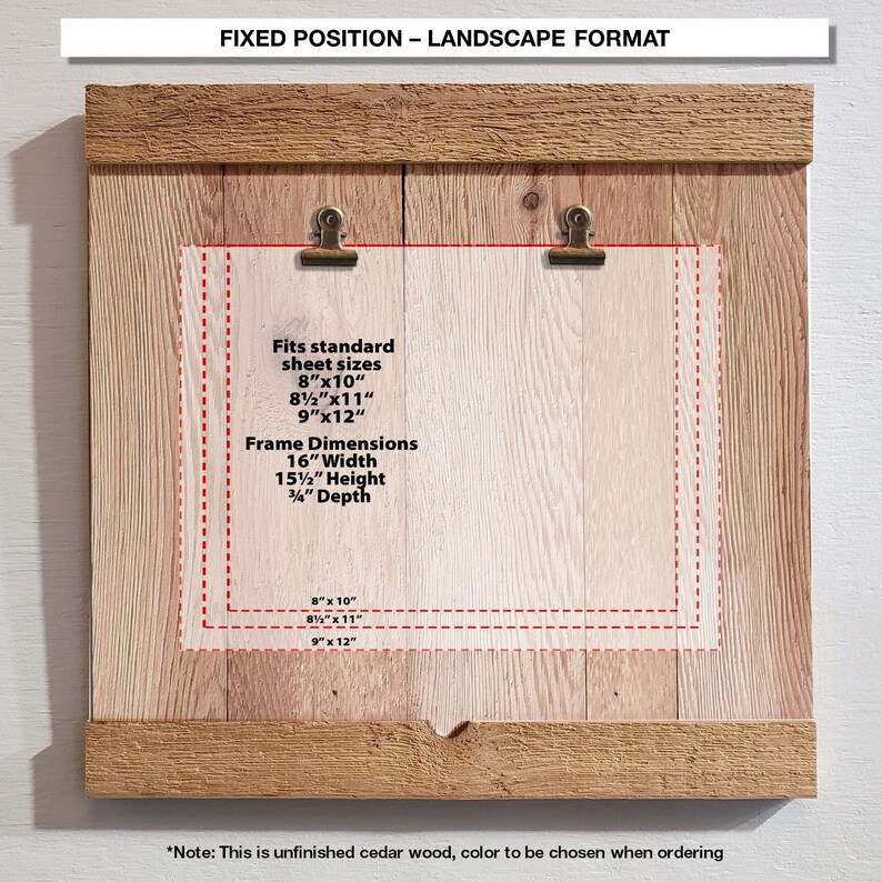 Rustic Wood Frame Landscape Format - Etsy