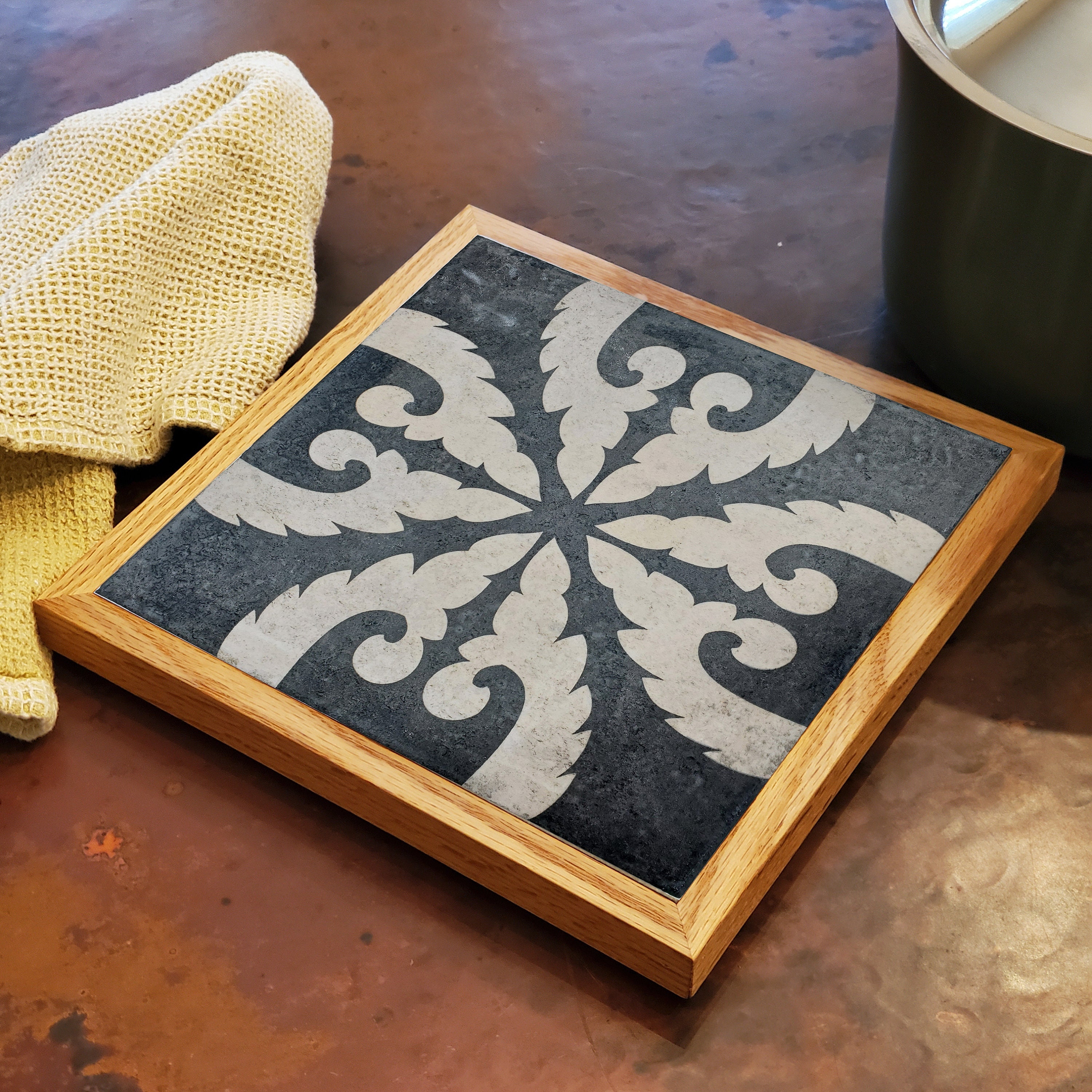 Handcrafted Wood and Ceramic Tile Trivet Timeless Vintage - Etsy