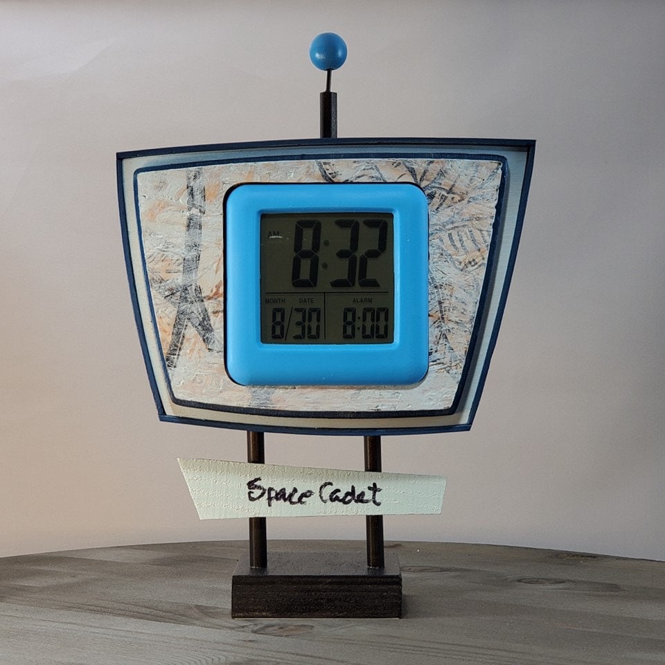 Space Cadet Handcrafted Retro Modern Clock .007 Mid-century - Etsy