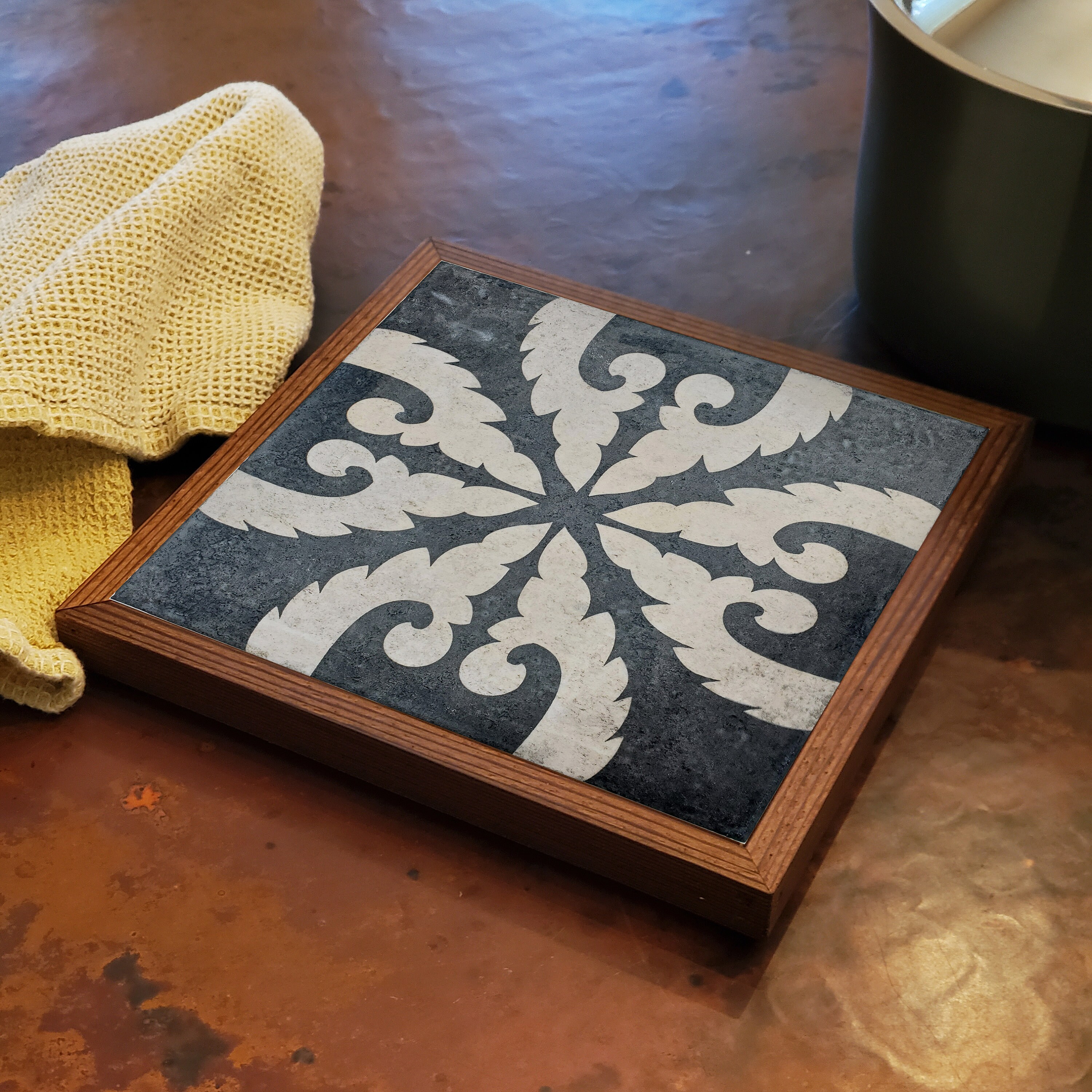 Handcrafted Wood and Ceramic Tile Trivet Timeless Vintage - Etsy