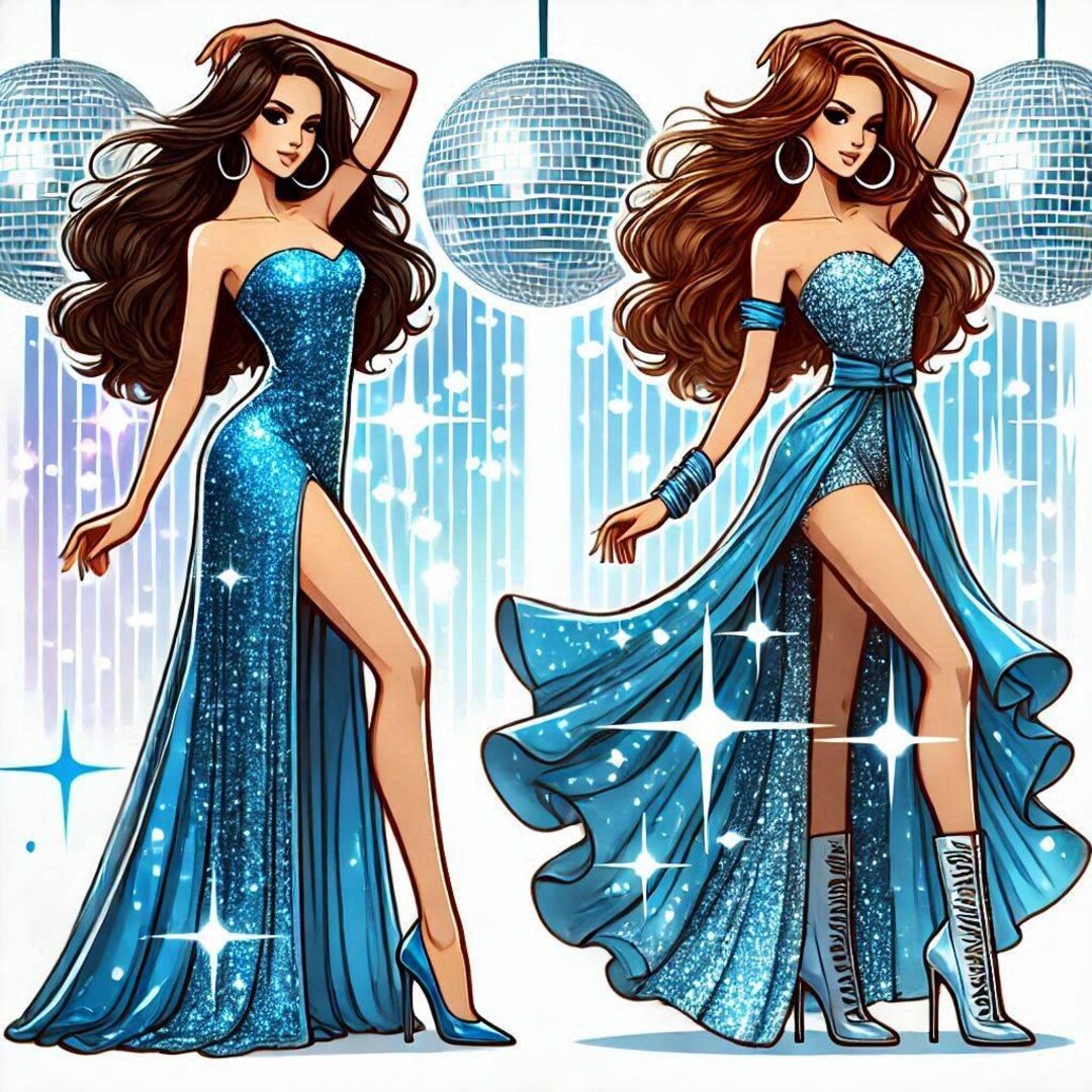 Roxy Poster Disco Blue 1 - Etsy