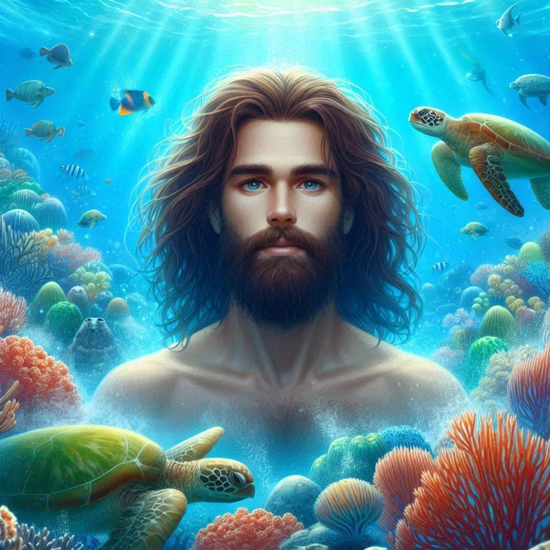 Roxy Poster Jesus & the Reef - Etsy Australia