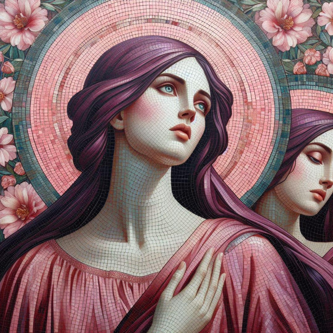 Roxy Poster - Pink Mosaic - Etsy