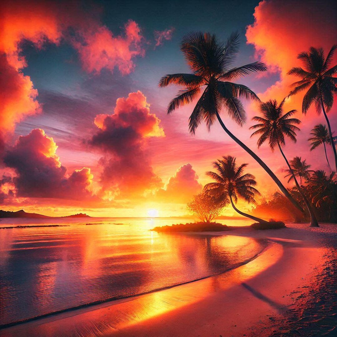 Roxy Poster Sunrise in Mauritius - Etsy