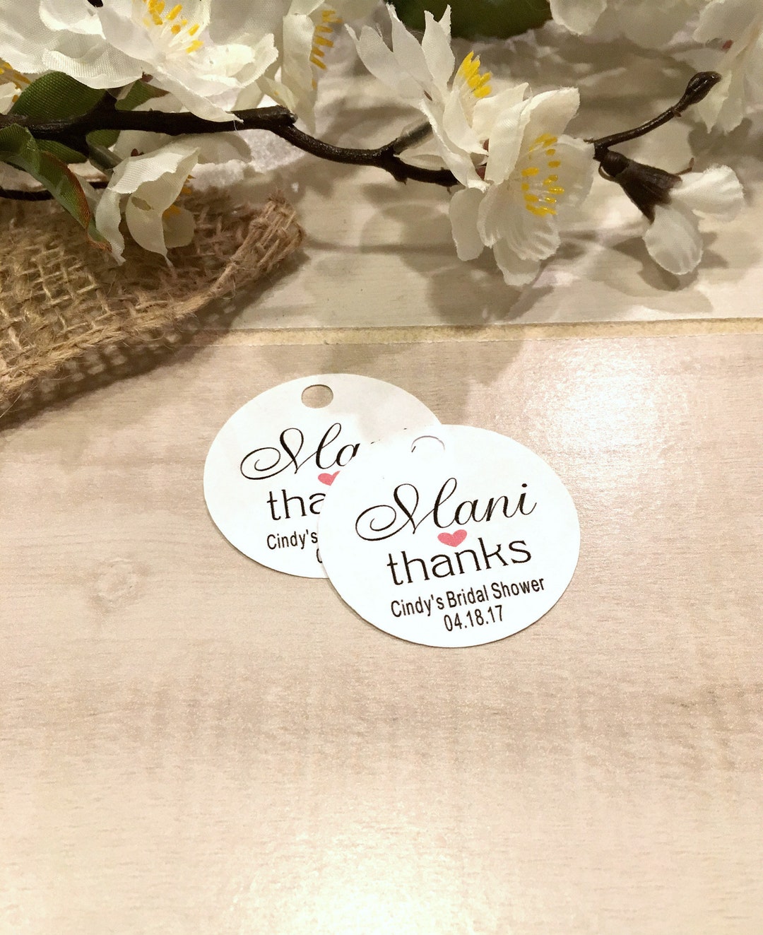 Mani Thanks Tags Printed Nail Polish Tags Engagement Bridal - Etsy