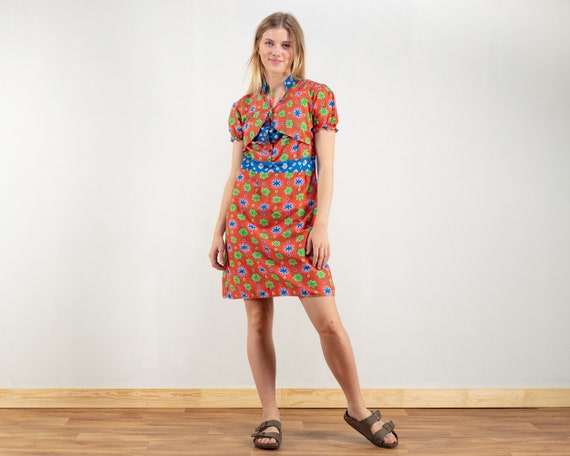 70s Mod Dress Boho Summer Prom Dress Prairie Sleeveless Dress - Etsy