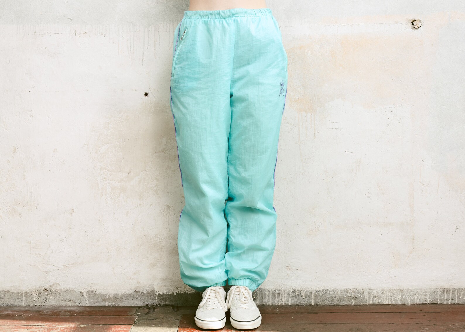 Vintage Blue Shellsuit Bottoms Workout Pants . Joggers Sports - Etsy