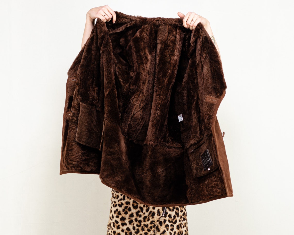 Hide Society Sheepskin Coat 80's Shearling Women Brown - Etsy