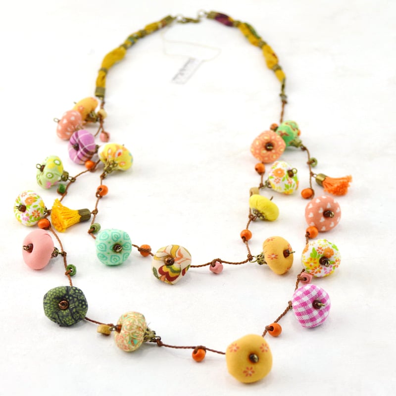Textile Necklace - Etsy