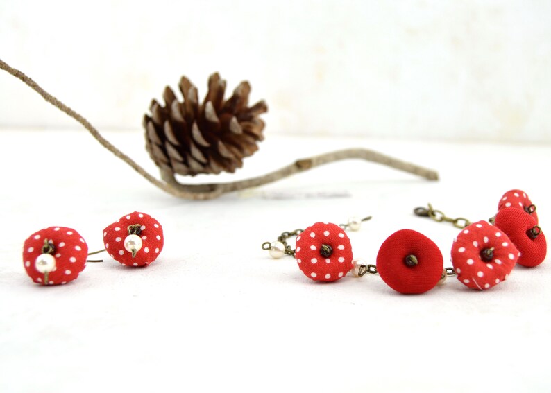 Bohemian Cloth Jewelry Set, Vintage Style Cloth Jewelry Set, Multicolor ...