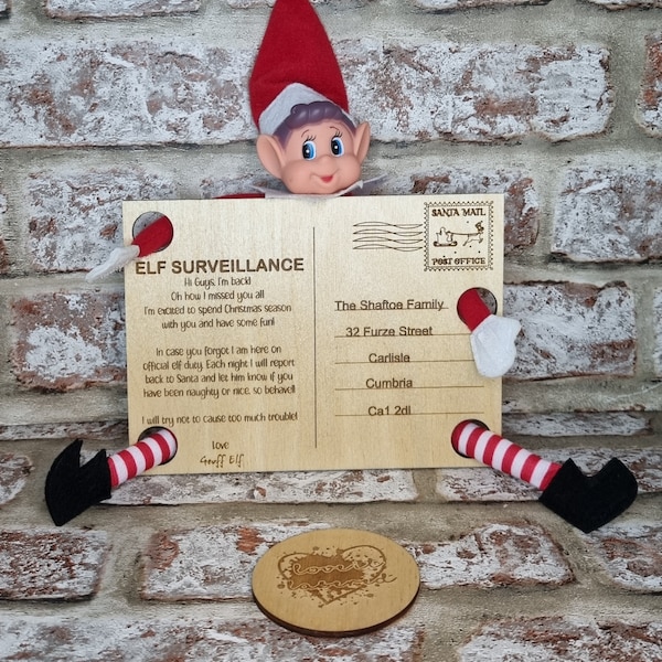 Elf Postcard - Etsy UK