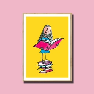 Matilda Art Print, Roald Dahl Art Print, Matilda Book Art Print ...
