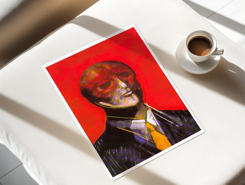 American Psycho Book Cover Art Print, Patrick Bateman Portrait - Etsy ...