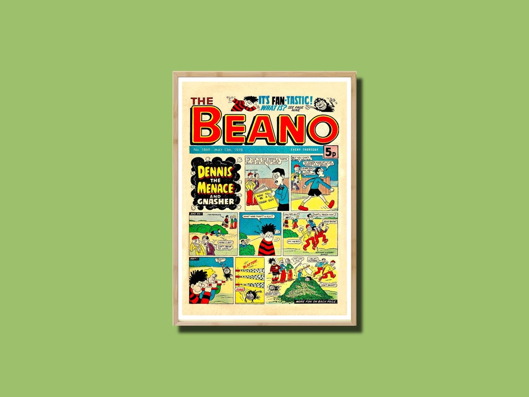 The Beano Art Poster, British Comics, Comic Strip, Comic Book, Dennis the Menace, Gnasher, Comic ...