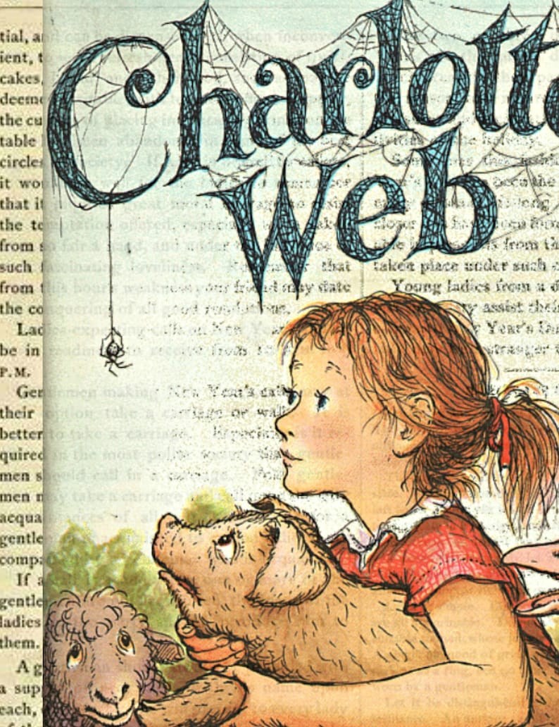 Charlotte's Web Print E.B. White Book Cover Art Print - Etsy