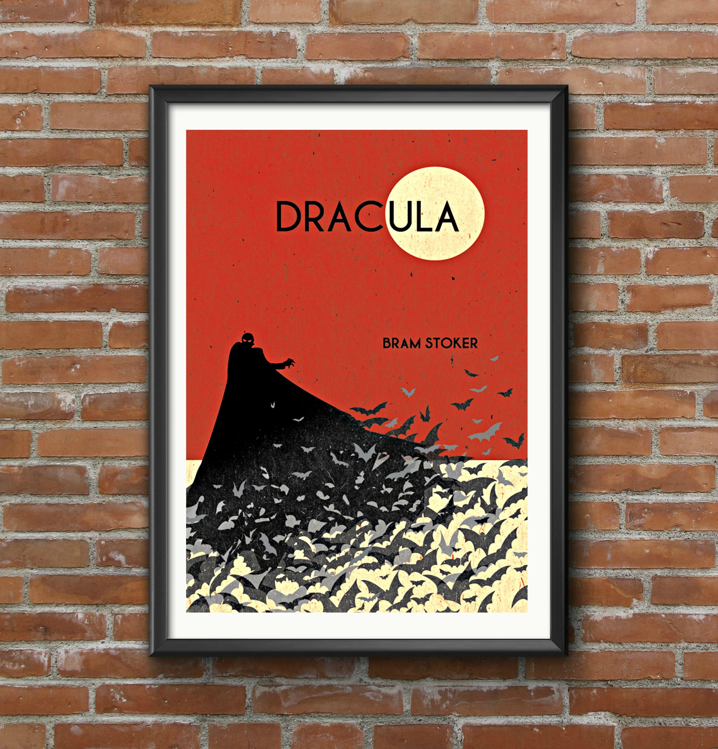 Dracula Book Cover Bram Stoker Art Print Poster Vintage | Etsy