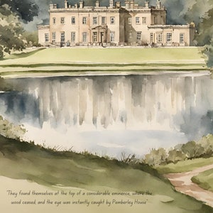 Pride and Prejudice Art Print | Pemberley, Pemberley Art, Jane Austen ...